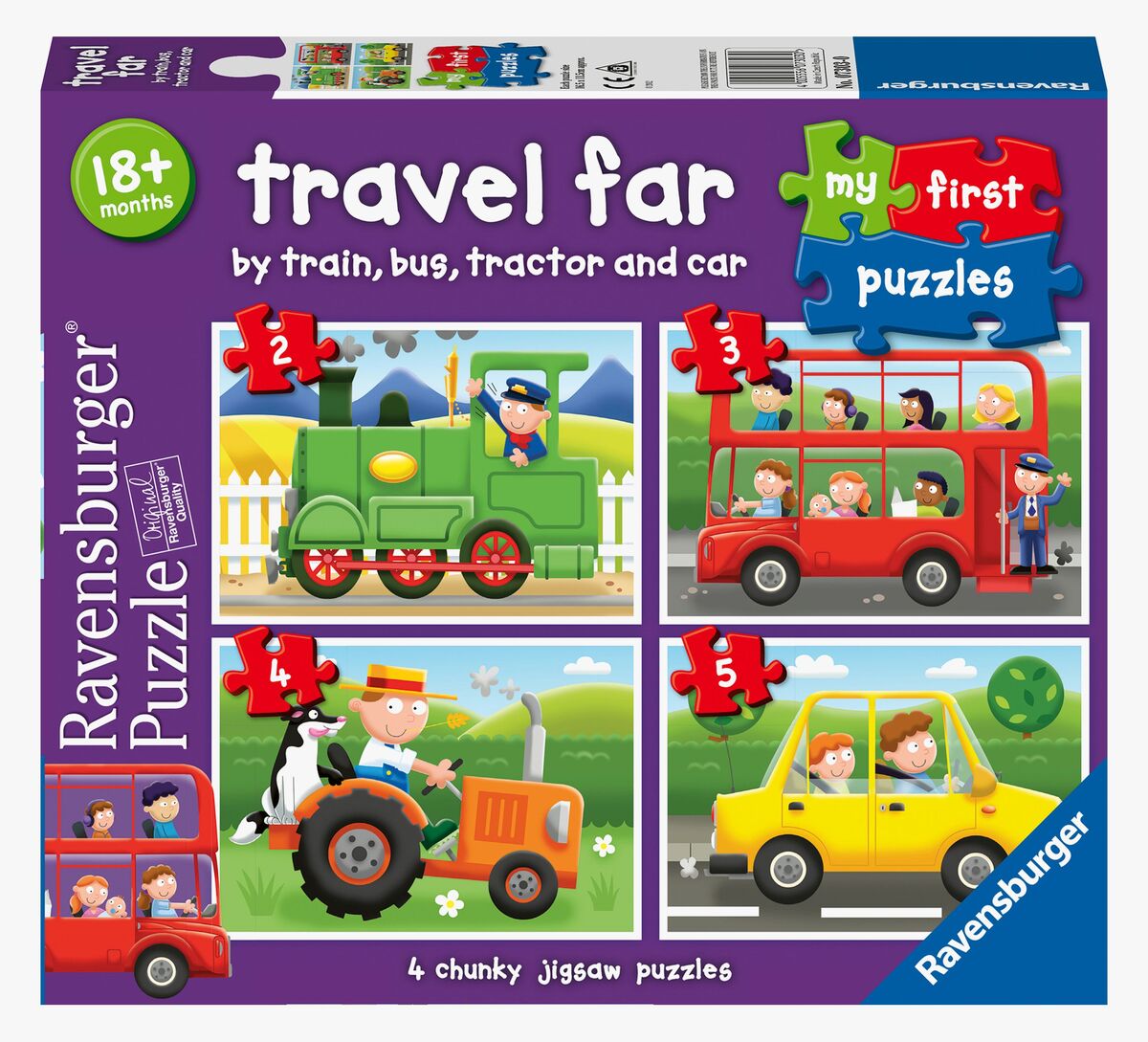 Kjøp Ravensburger My First Puzzles Travel far Puslespill 4-in-1