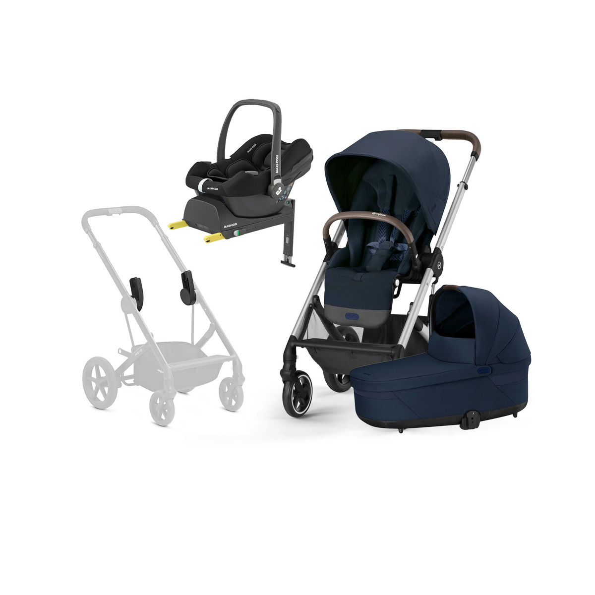 Kjøp Cybex BALIOS S Lux Duovogn inkl. Maxi-Cosi CabrioFix & Base, Ocean ...