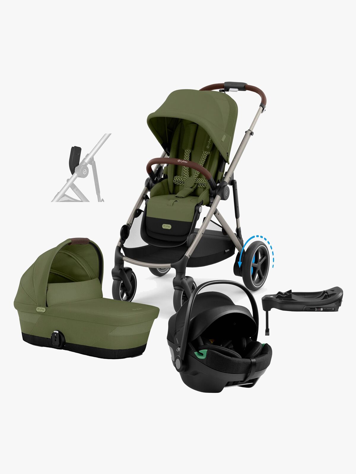 Kjøp Cybex e-Gazelle S Duovogn inkl. Axkid GOKID Babybilstol & Base ...
