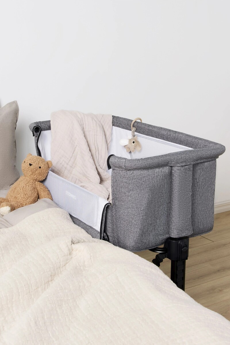Kjøp Moweo RIVER Mini Bedside Crib, Mørkegrå