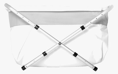 Kjøp Bibabad Sammenleggbart Badekar Flexi 79 x 90 cm, Hvit/Sølv