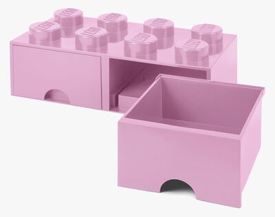Kjøp LEGO Oppbevaringsboks med Skuff 8, Rosa